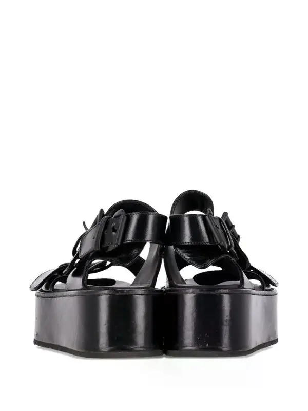 ANN DEMEULEMEESTER VINTAGE Leather Strappy Platform Sandals