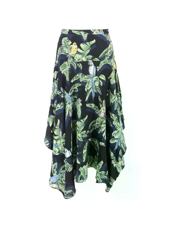 Stella McCartney Asymmetric Parrot-print Skirt