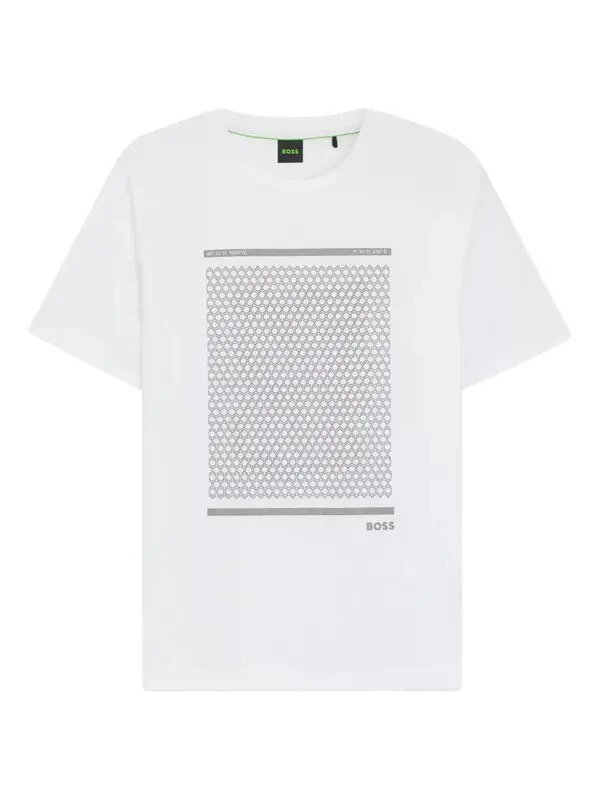 BOSS Geometric-print T-shirt - White