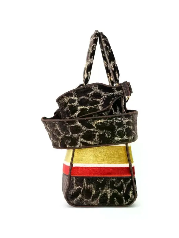 Dior Lady D-lite Mizza Leopard-print Tote Bag