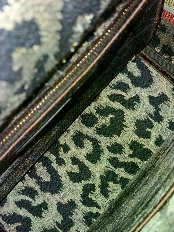Dior Lady D-lite Mizza Leopard-print Tote Bag