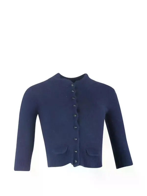 Mulberry Buttoned Cropped Cardigan