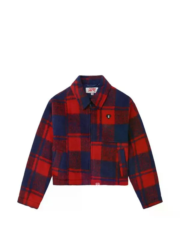 A BATHING APE Checked Jacket With Badge
