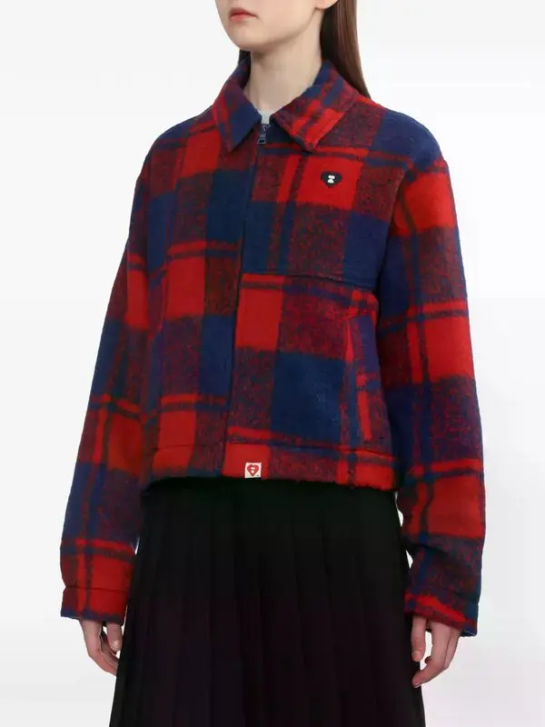 A BATHING APE Checked Jacket With Badge