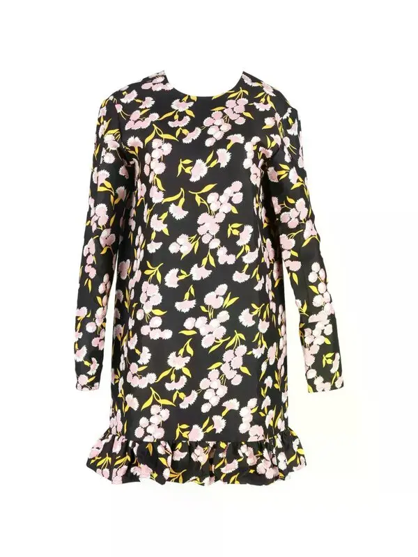 Marni Floral-print Ruffled Hem Dress