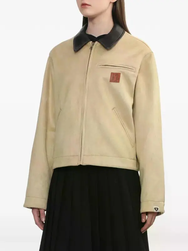 A BATHING APE Collared Logo-patch Jacket