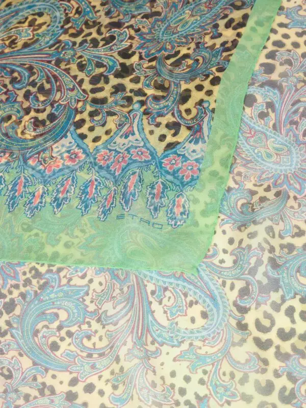 Etro Paisley Animal-motif Silk Scarf