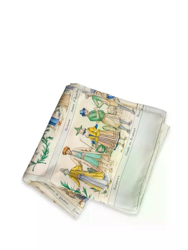 Hermès 1995 Costumes Civils Actuels Silk Scarf