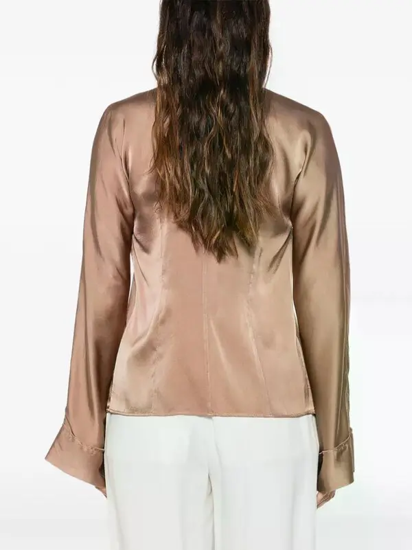 FORTE_FORTE Tassel-detail Blouse - Brown
