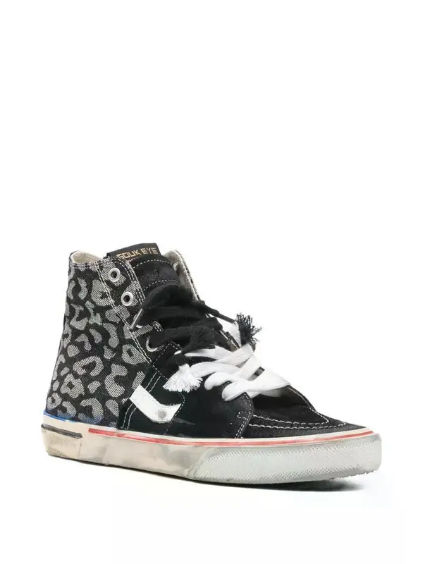 PAUL EASTERLIN Caly Star Leopard High-top Sneakers