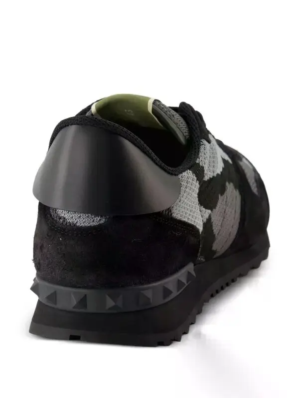 Valentino Garavani Rockrunner Camouflage Sneakers - Black