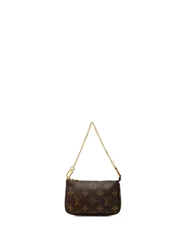 LOUIS VUITTON 2005 Monogram Mini Pochette Accessoires Handbag - Brown