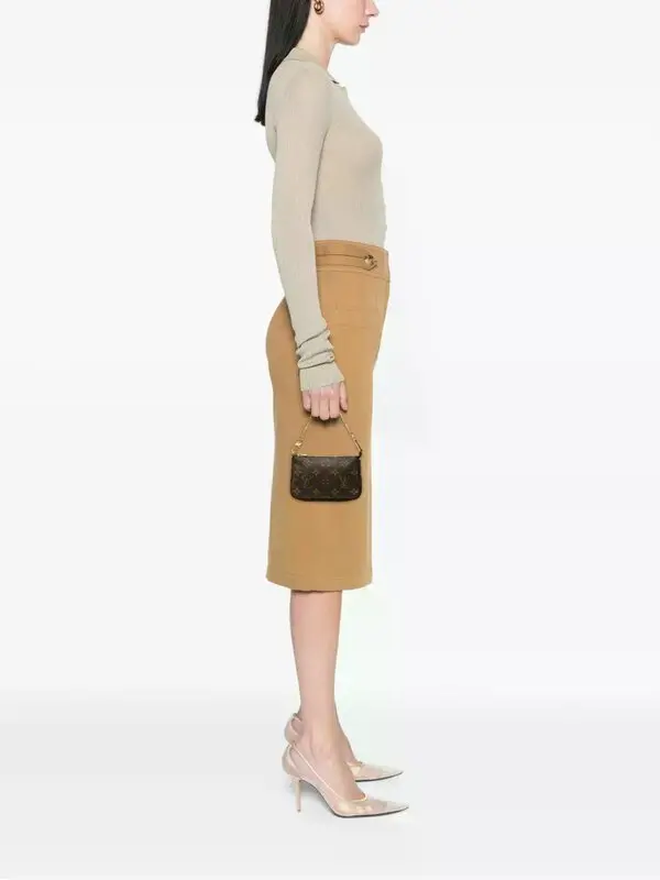 LOUIS VUITTON 2005 Monogram Mini Pochette Accessoires Handbag - Brown