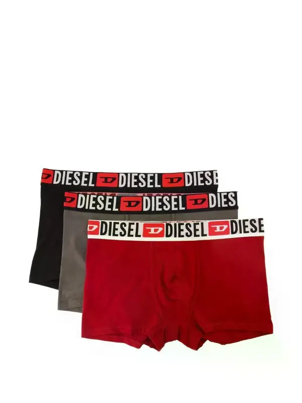 DIESEL® Logo-waistband Slim Boxers - Red