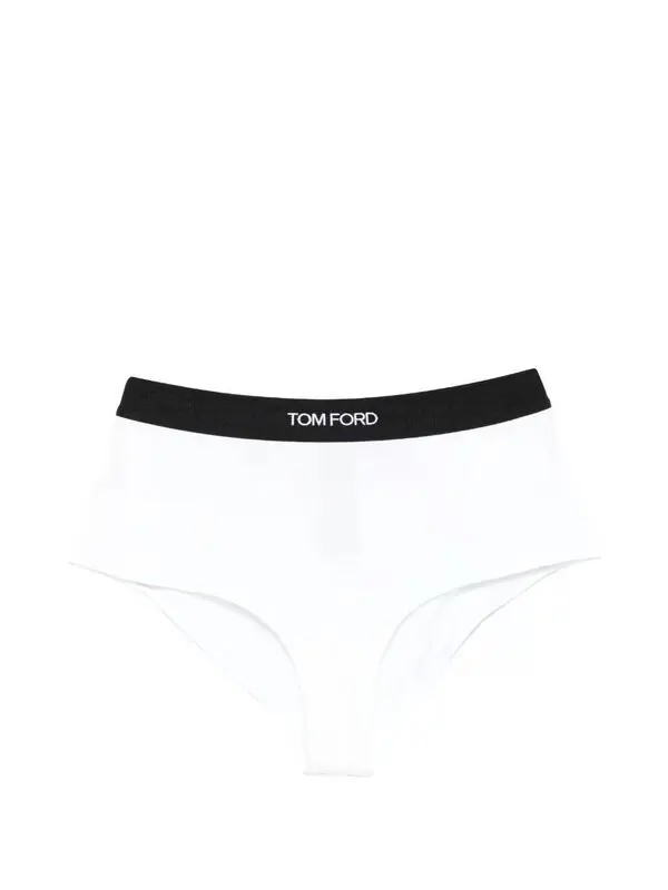 TOM FORD Logo-waistband Briefs - White
