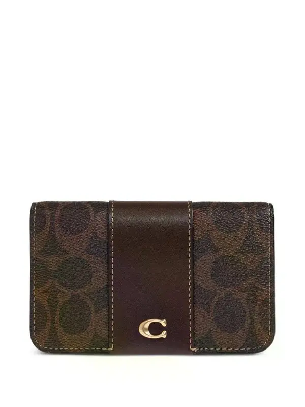 COACH Logo-pattern Snap-button Wallet - Brown