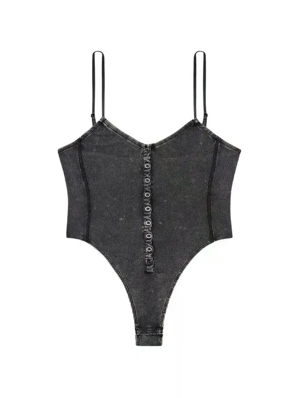 DIESEL® T-ley Ribbed Bodysuit - Grey