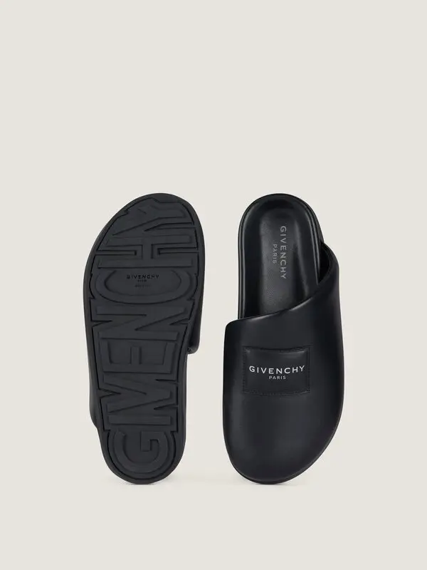 Givenchy Label Flat Mules - Black