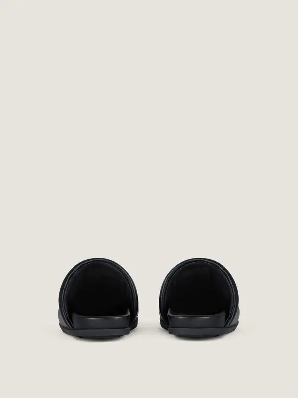 Givenchy Label Flat Mules - Black