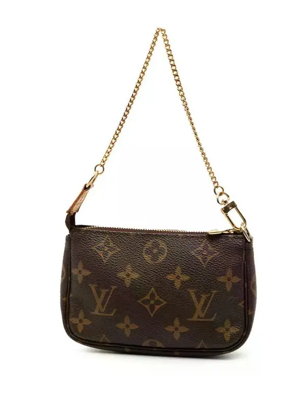 LOUIS VUITTON 2007 Monogram Mini Pochette Accessoires Handbag - Brown