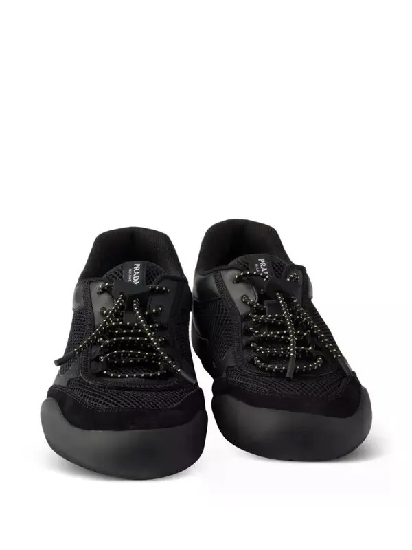 Prada Speedrock Panelled Sneakers - Black