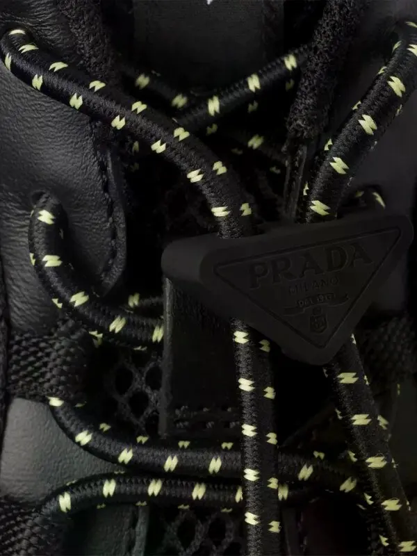 Prada Speedrock Panelled Sneakers - Black