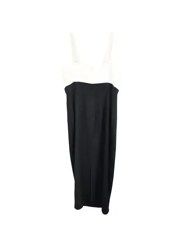 SELF-PORTRAIT Bow-detail Two-toned Midi Dress