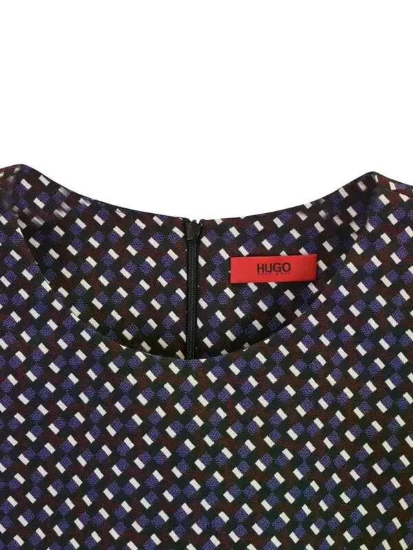 BOSS Graphic Scalloped Short-sleeve Top