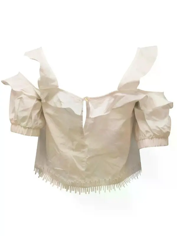 NICHOLAS Cold-shoulder Ruffled Top