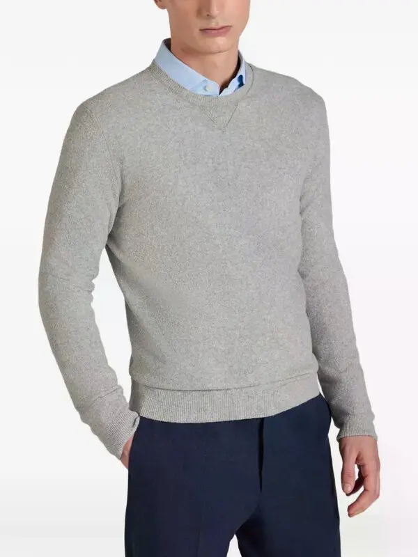 ZANONE Bouclé Crew-neck Sweater - Grey