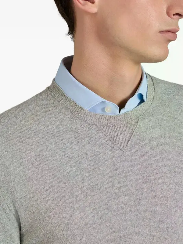 ZANONE Bouclé Crew-neck Sweater - Grey
