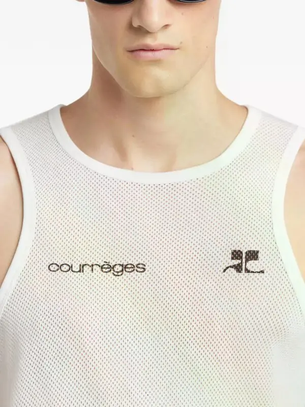 COURREGES Logo Graphic Tank Top