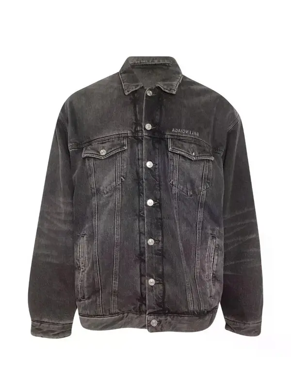 Balenciaga Mirror Denim Jacket - Grey