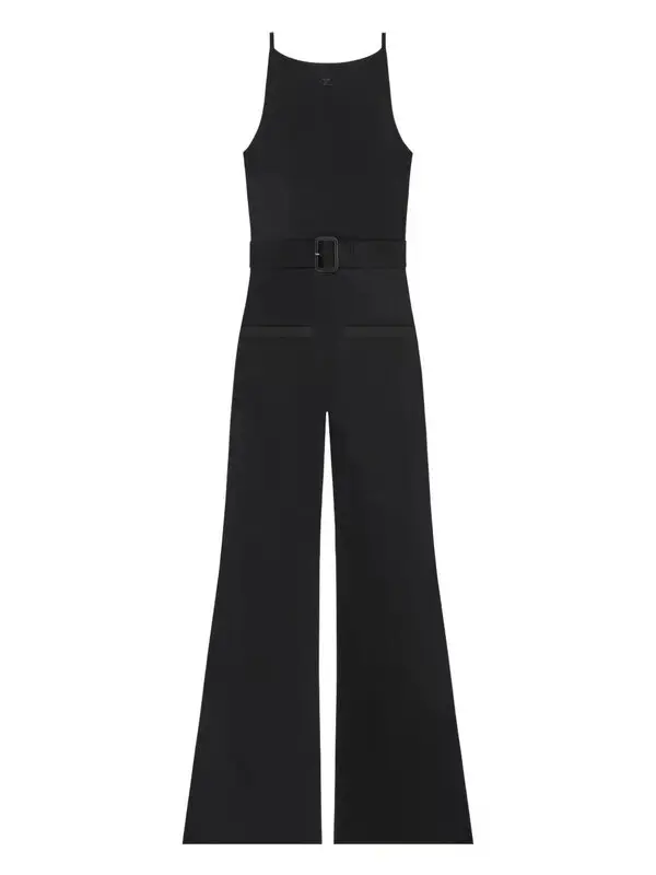 COURREGES Belted Knitted Jumpsuit - Black
