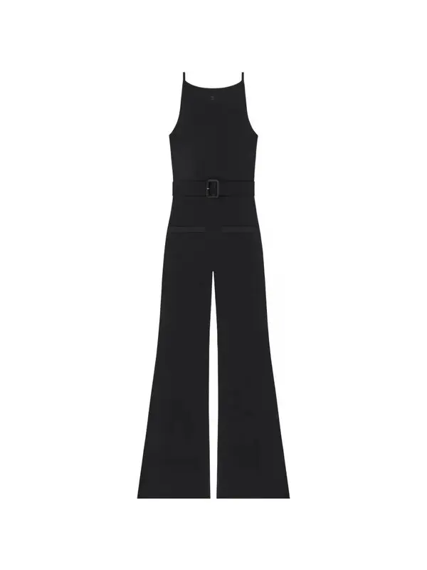 COURREGES Belted Knitted Jumpsuit - Black
