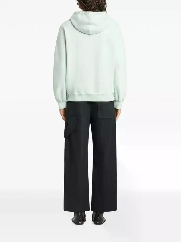 COURREGES Kangaroo-pocket Hoodie - Green