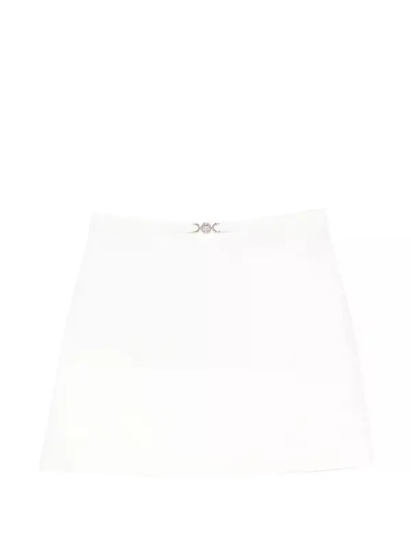 Versace Embellished A-line Skirt - White