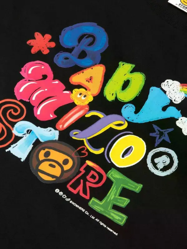 A BATHING APE Graphic Crew-neck T-shirt - Black