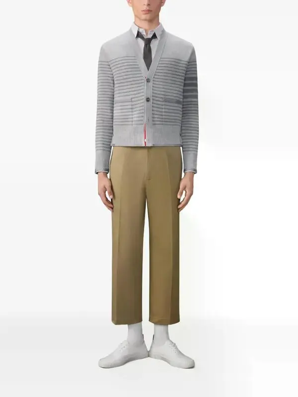 Thom Browne Striped V-neck Cardigan