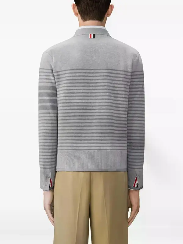 Thom Browne Striped V-neck Cardigan
