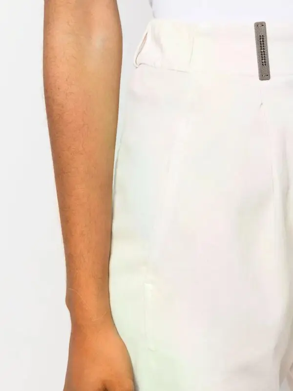 Peserico Slim-cut Tapered-leg Trousers With Pleat Detail
