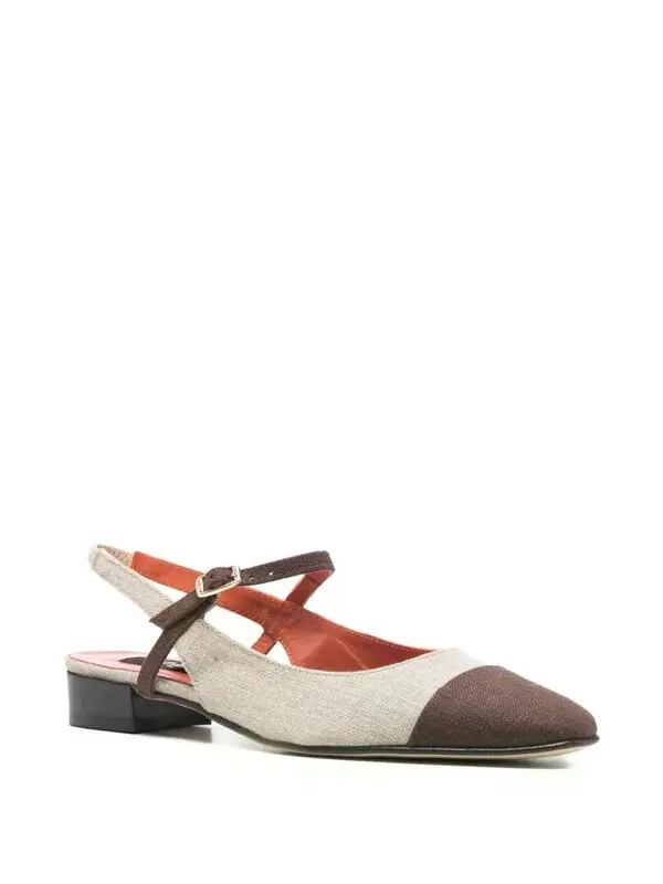 CAREL Oceano Cap-toe Slingback Pumps - Neutrals