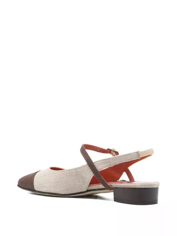 CAREL Oceano Cap-toe Slingback Pumps - Neutrals