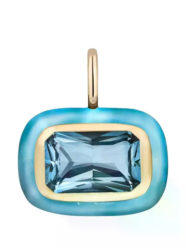MASON AND BOOKS Blue Topaz Pendant - Gold