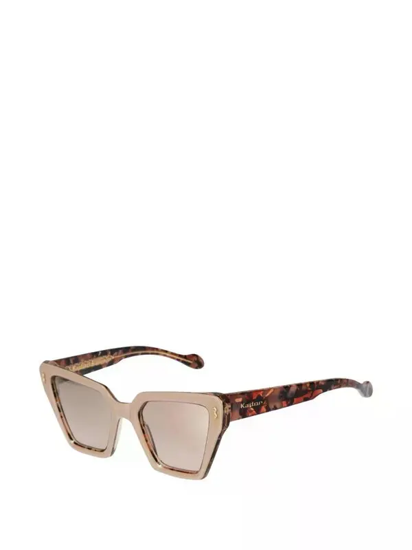 KADOR Vanessa Tortoiseshell Geometric Sunglasses