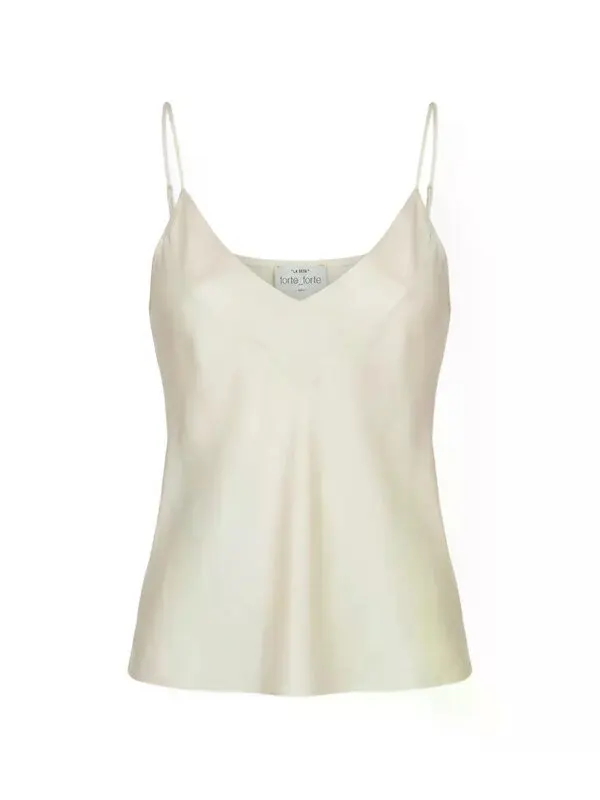 FORTE_FORTE V-neck Silk Top