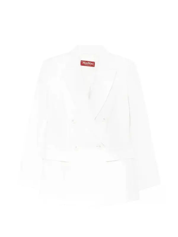 Max Mara Double-breasted Pocket Jacket - White