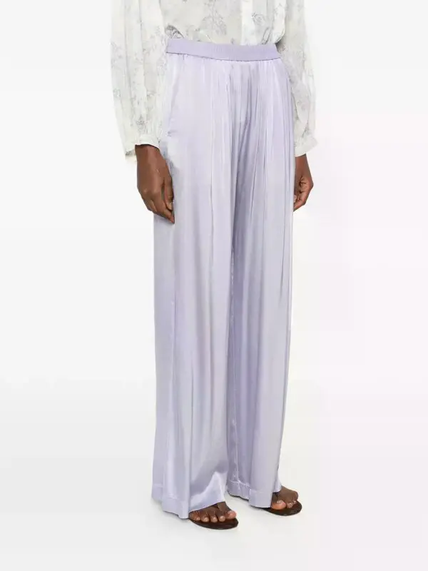 FORTE_FORTE Elasticated-waistband Trousers - Purple