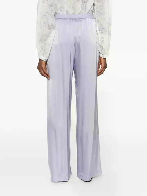 FORTE_FORTE Elasticated-waistband Trousers - Purple