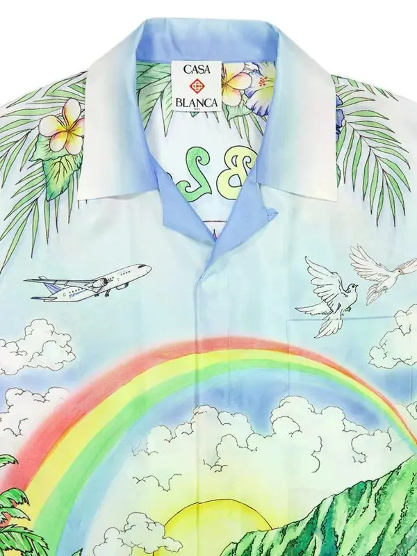 Casablanca Aloha Long-sleeve Shirt - White